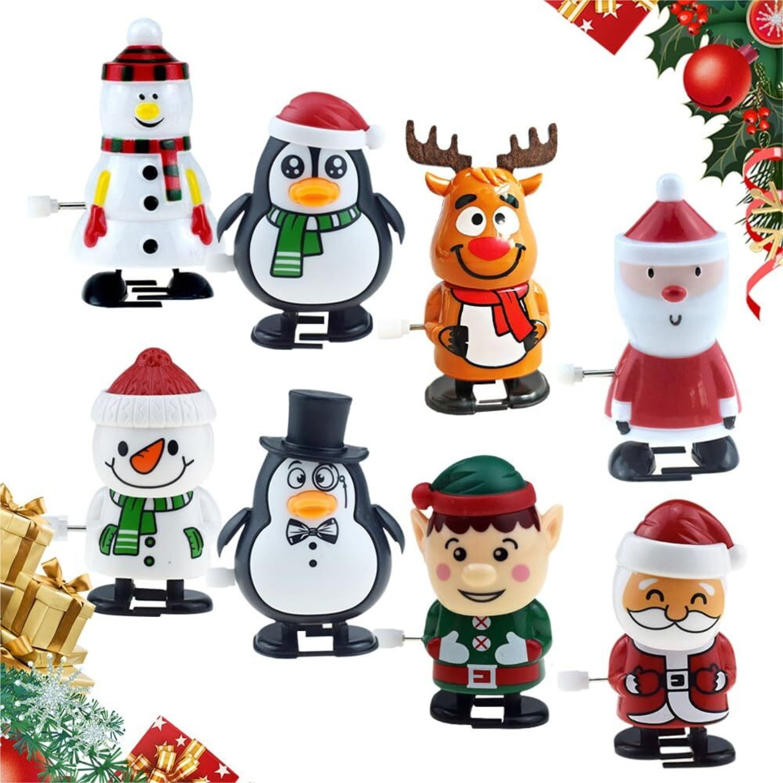 8PCS Christmas Wind Up Toys, Fun Walking Party Favors, Stocking ...