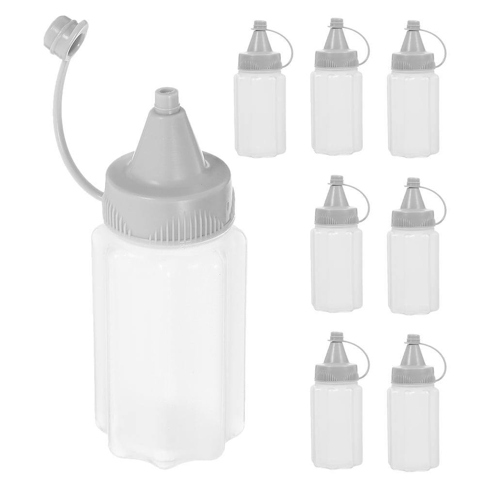 8PCS Clear Plastic Squeeze Bottles 30ml Refillable Small Condiments ...