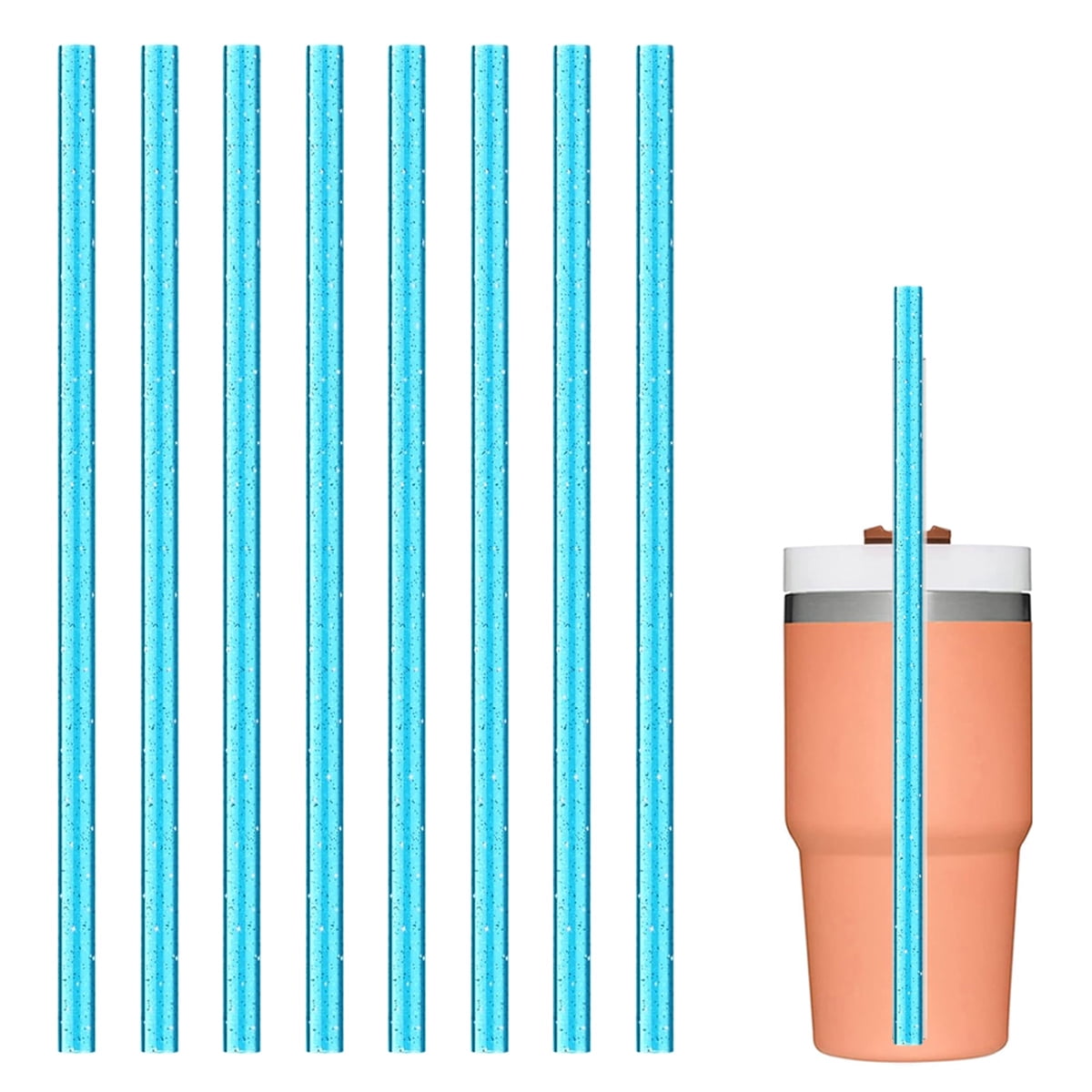 8PCS Color Replacement Straws for Owala Simple Modern, Reusable Glitter ...