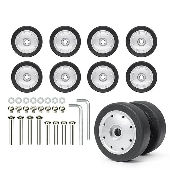 8PCS Convenient Suitcase Wheels Abrasion Resistant Plastic Rollers Easy ...