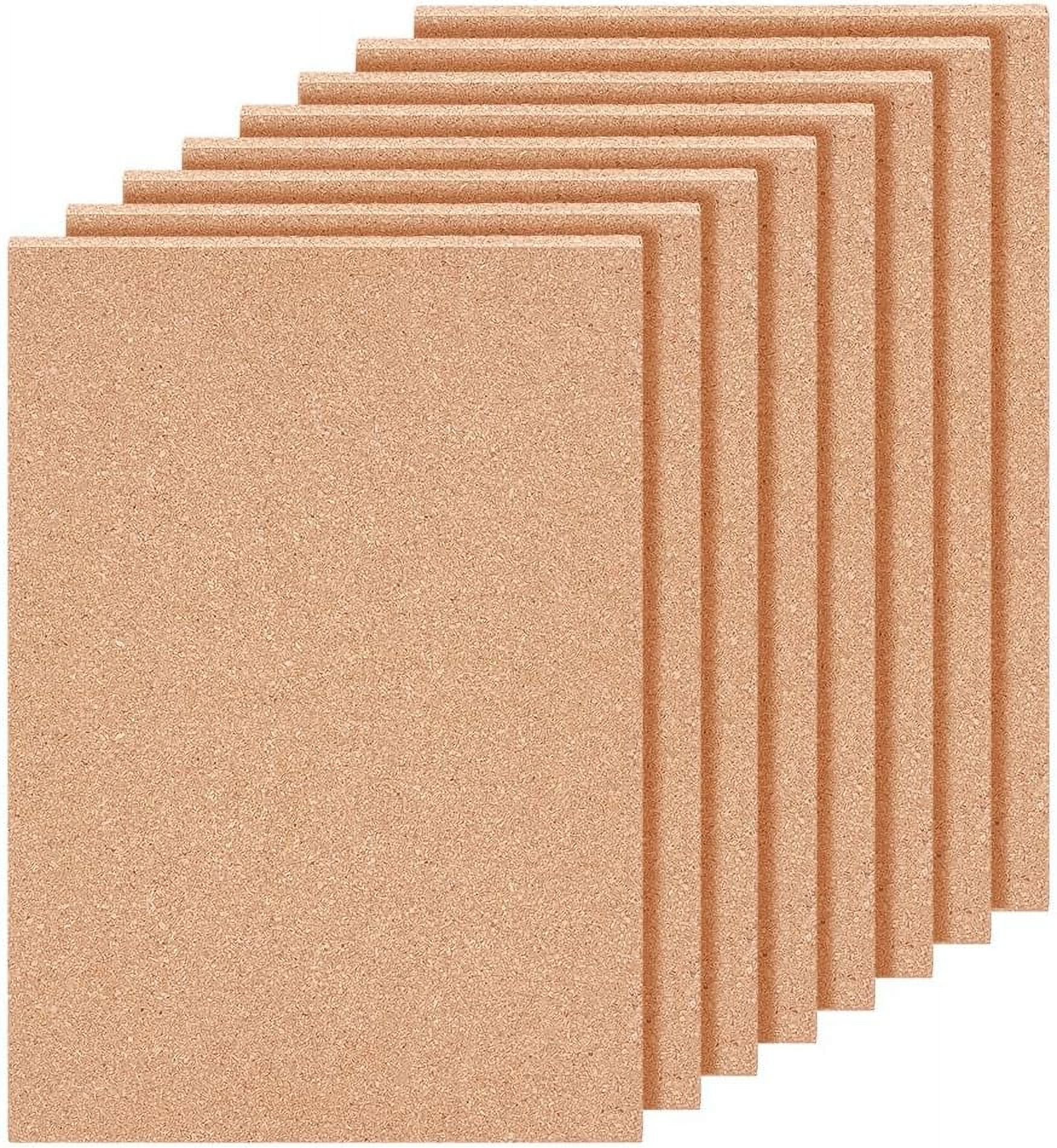 8PCS Cork Sheet 12x8inch Rectangular Board A4 Coaster Cork Sheet for ...