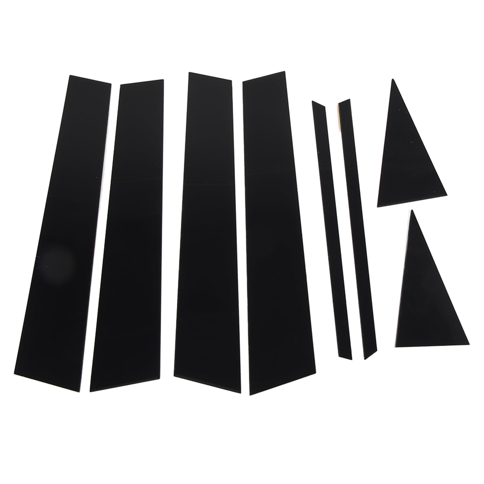 8PCS Exterior Window Pillar Cover Gloss Black B Pillar Sticker Window ...