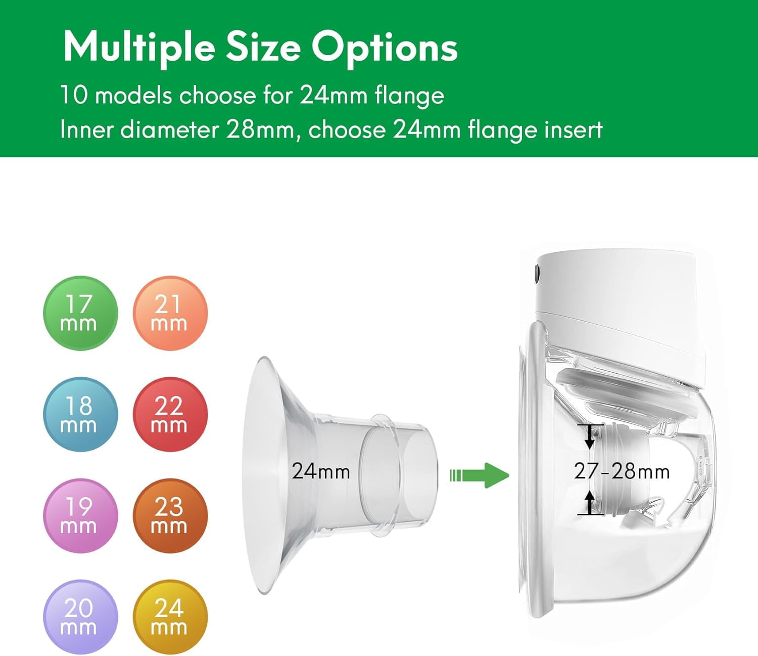 8PCS Flange Insert, Shield of Breast Pumps, Breast Pump replacement ...