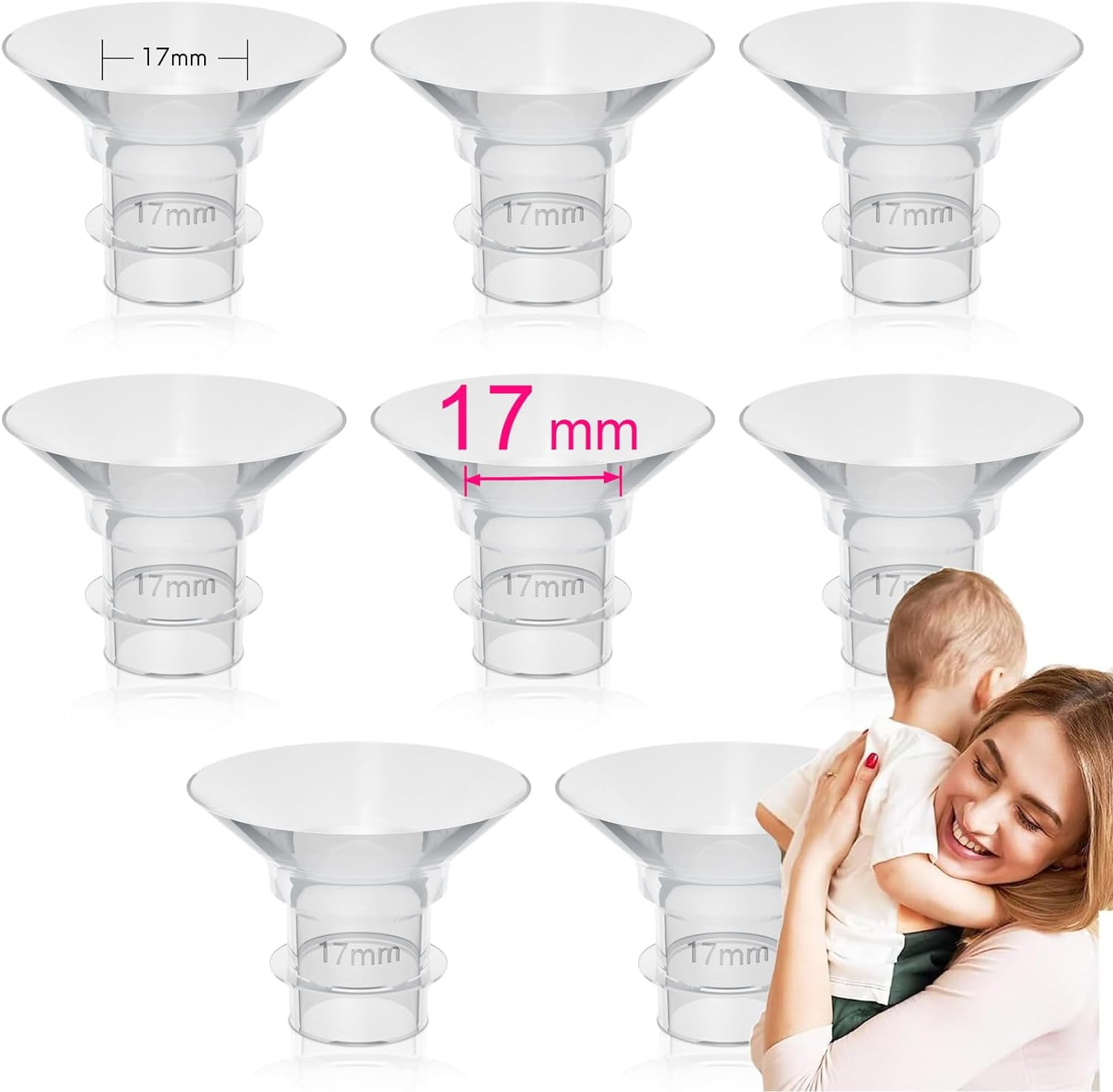 8PCS Flange Insert, Shield of Breast Pumps, Breast Pump replacement ...