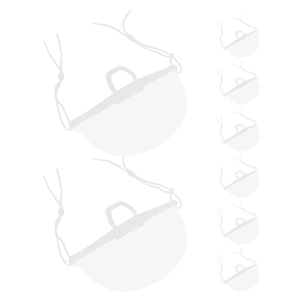 8Pcs Clear Face Mask for Chefs Transparent Spit Protection Mouth Cover ...