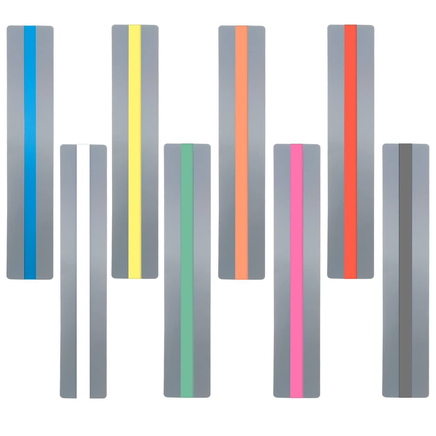 8PCS Guided Reading Highlight Strips, Colored Overlay Reading Tracking ...