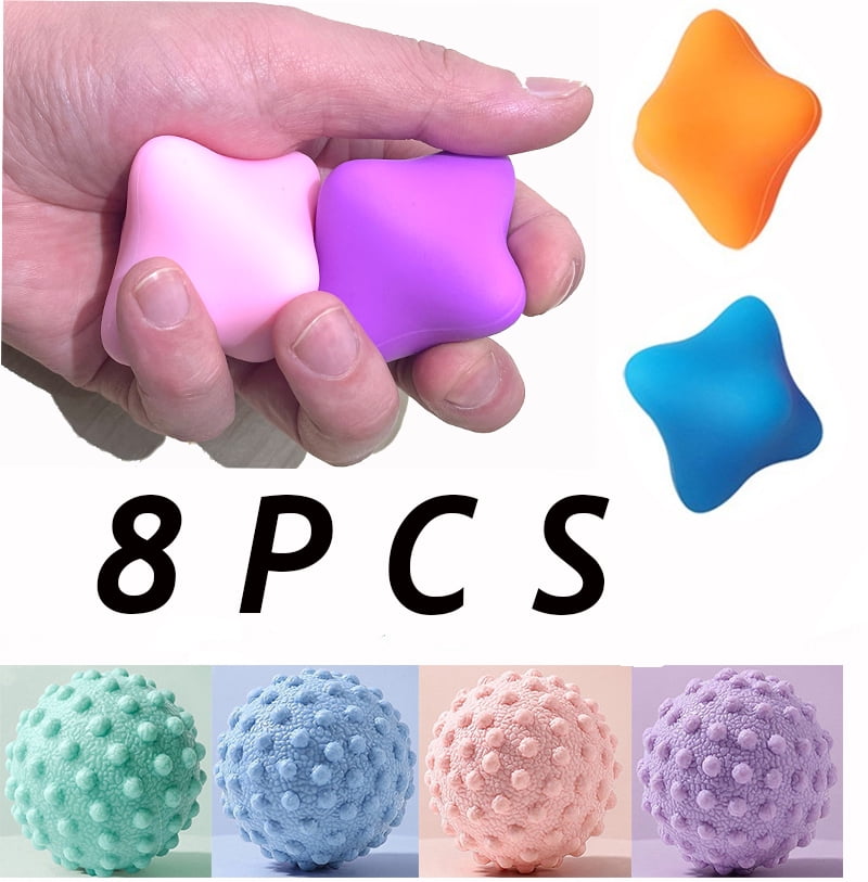 8PCS Hand Foot Body Massage Ball, Fasciitis Muscle Ball Plantar ...