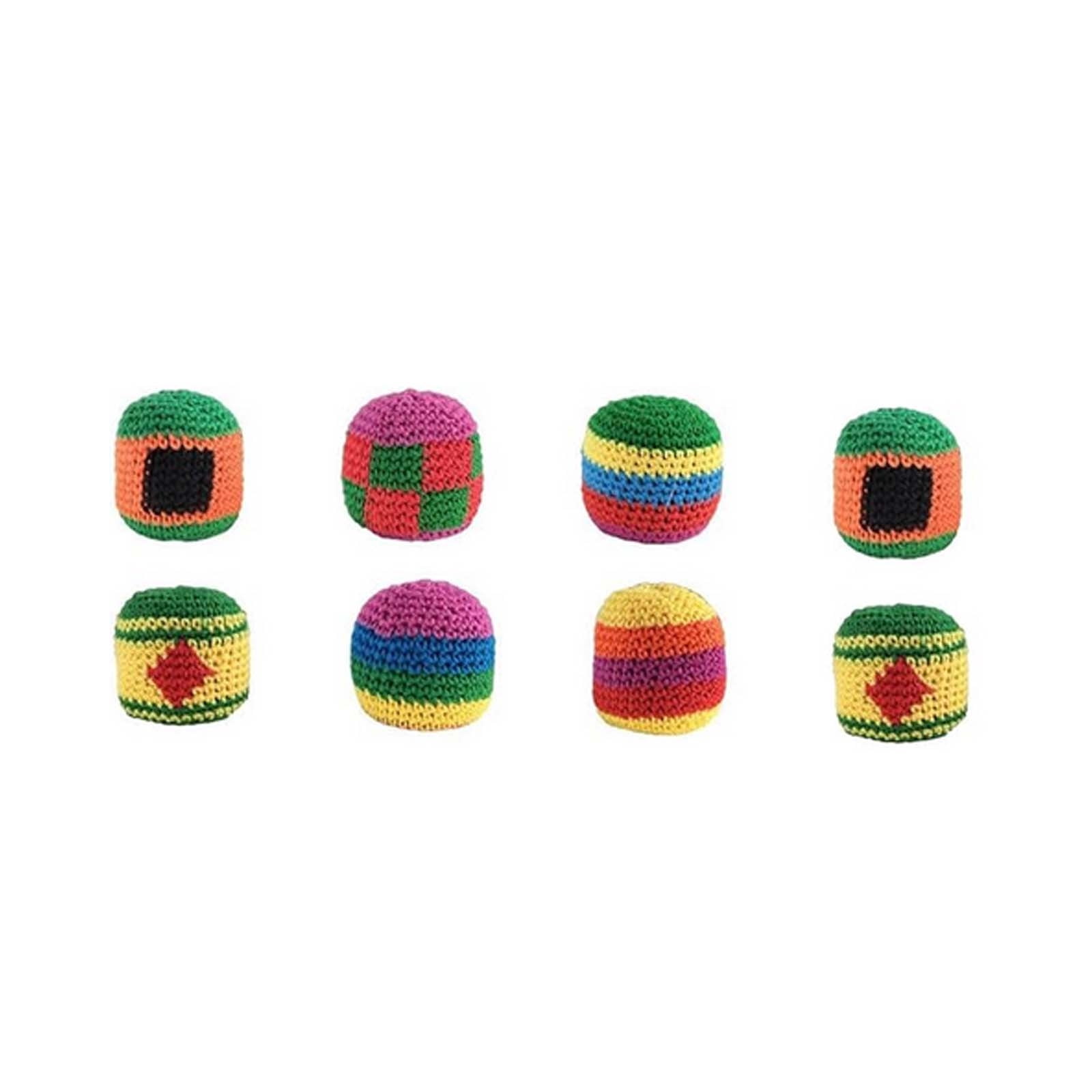 8PCS Handmade Crafts Crochet Juggling Balls Footbag Crochet Hacky for ...