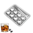 8PCS Heart-Shaped Ices Rocks Cubes for Whiskey, Reusable Stainless ...