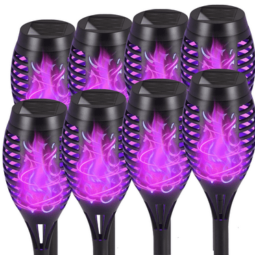 12 Pack Solar Torch Lights, 12 LED Flickering, Waterproof Outdoor ...
