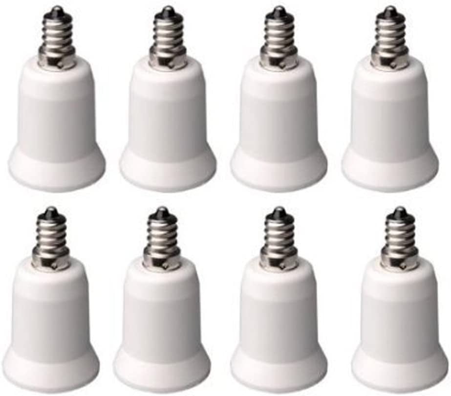 8PCS Light Bulb Socket Adapter, E12 to E26 /E27 Adapter Chandelier ...