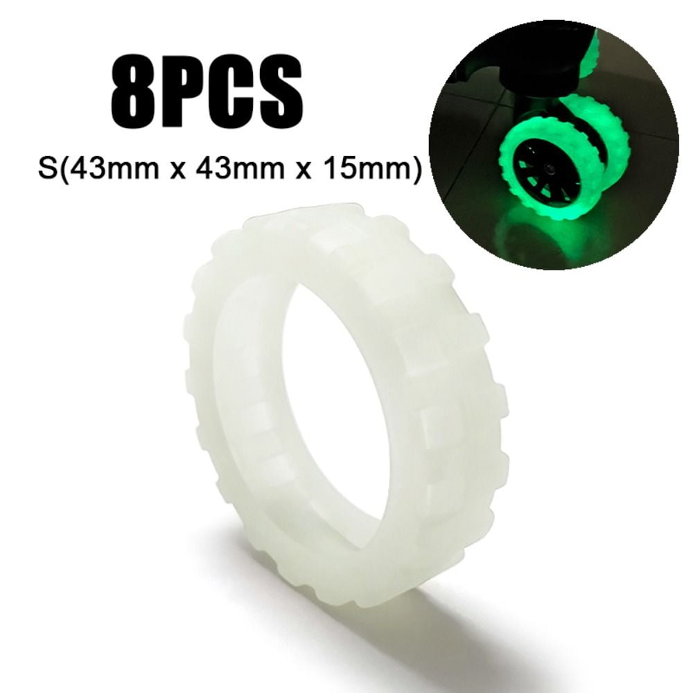 8PCS Luggage Accessory Universal Silent Sound Reduce Noise Fluorescent ...