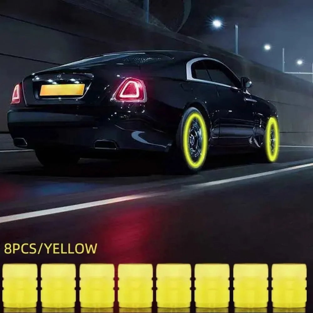 8PCS Luminous Valve Motorcycle Bicycle Bike Car Wheel Tyre Hub Cap ...