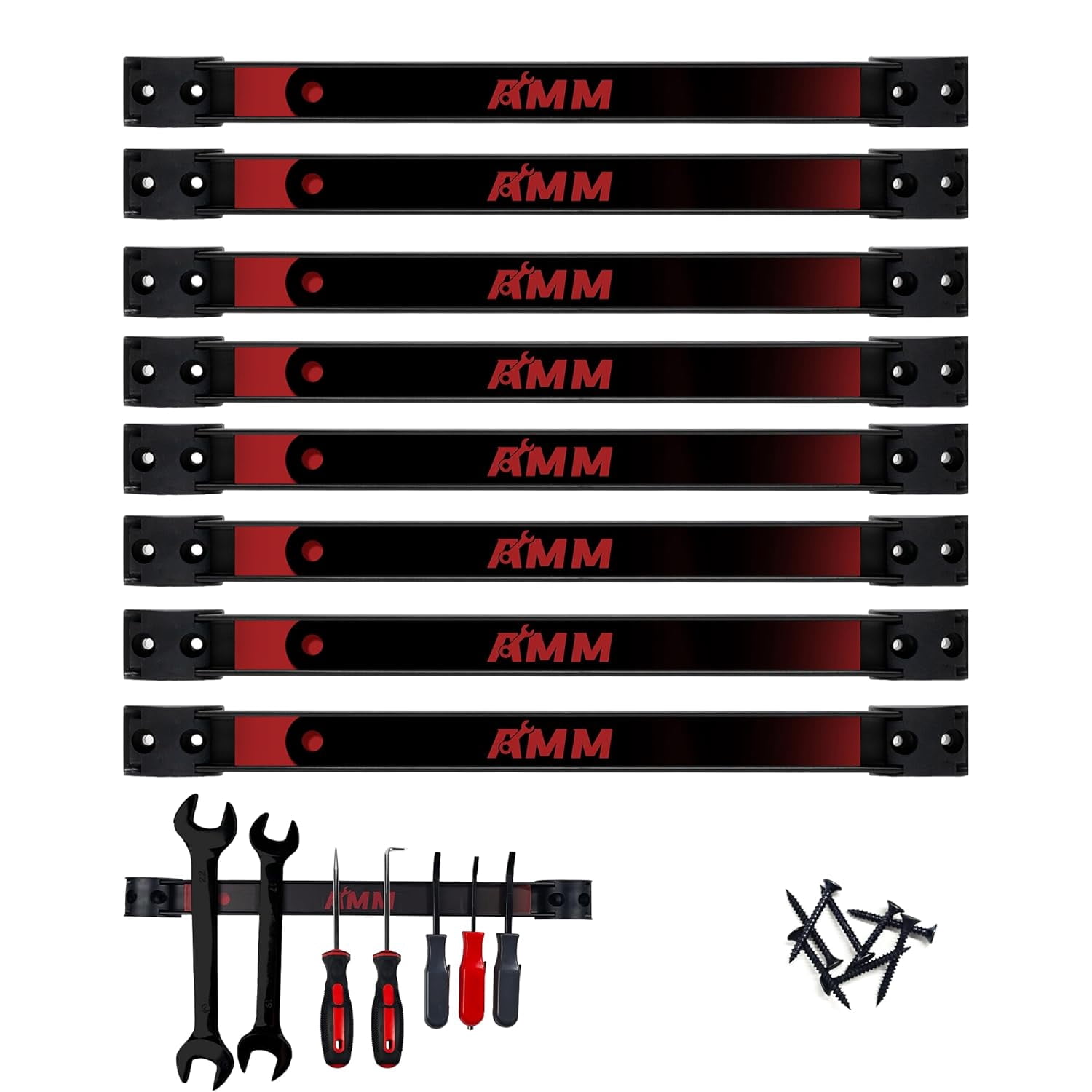 8PCS Magnetic Tool Holder Strip, 12" Heavy Duty Tool Organizer Magnetic ...