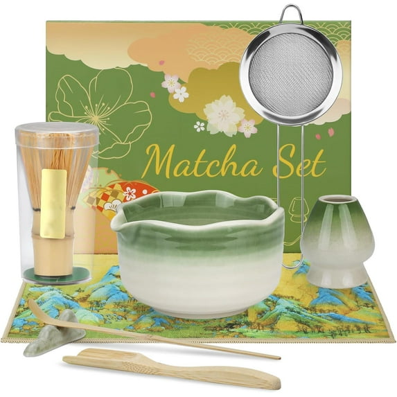 8PCS Matcha Whisk Set, Ceramic Matcha Kit Set, Japanese Tea Ceremony ...