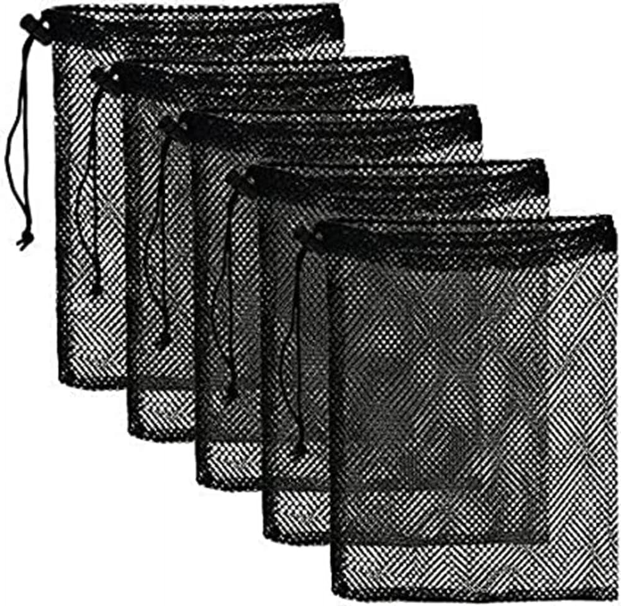 8PCS Mesh Bags Drawstring Bag Set - Nylon Mesh Drawstring Bags with Cord Lock Closure ...