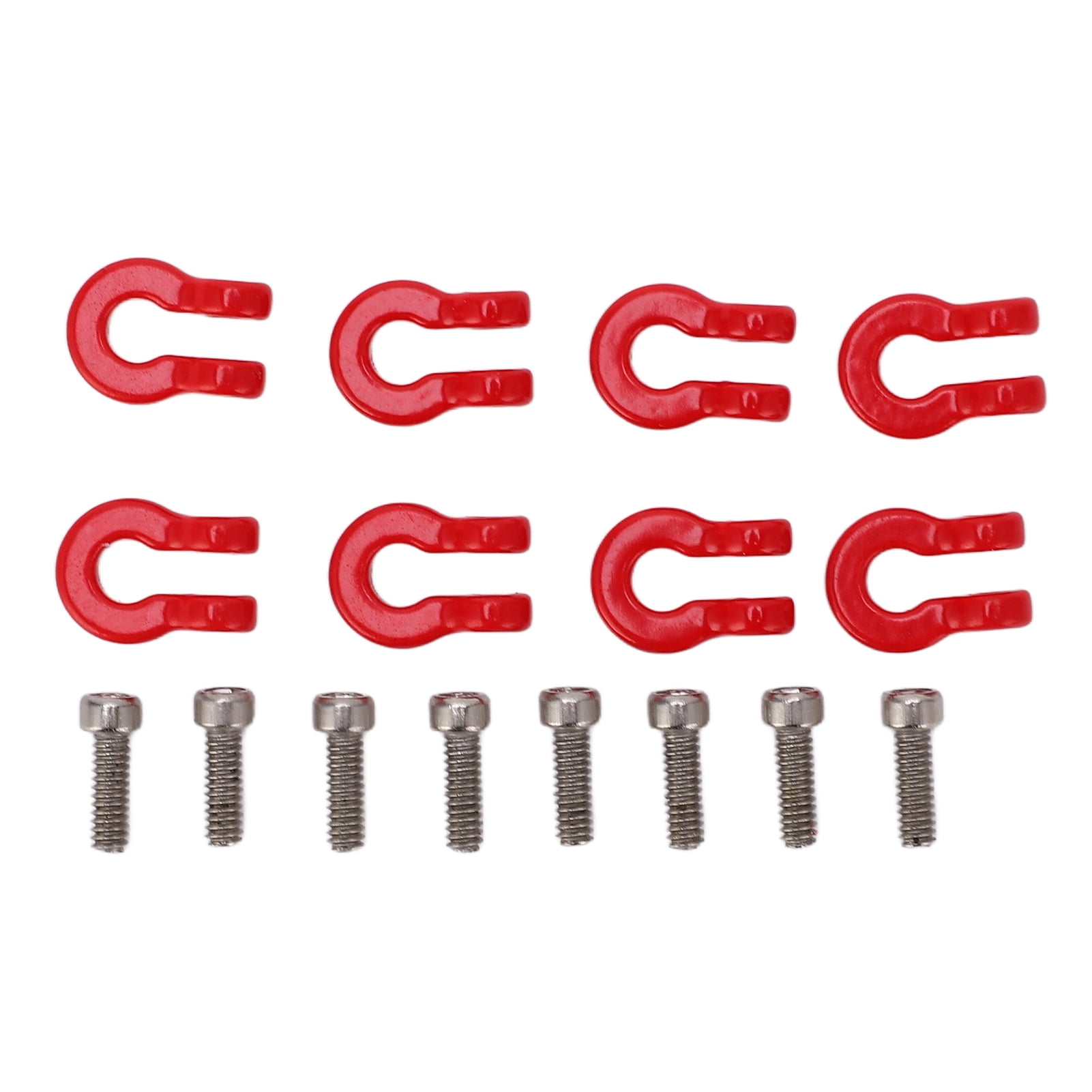 8PCS Metal Front Rear Bumper Trailer Hook Tow Shackle Rescue Hook for ...