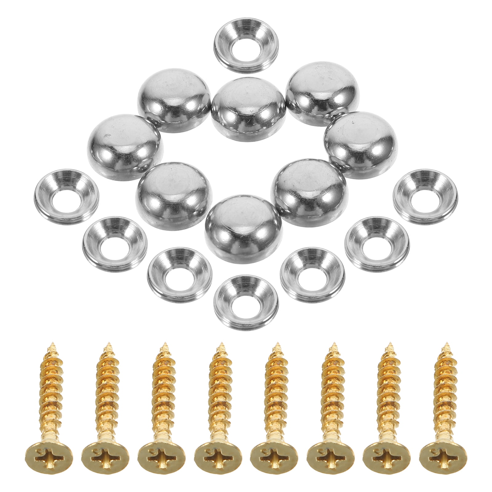 8 PCS Fixture Screw Caps Flat Self Tapping Screws Support Rack Display ...