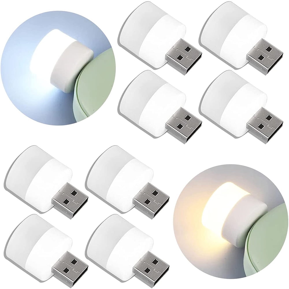 8PCS Mini LED Night Light,Flexible Portable USB Night Light,Eye ...
