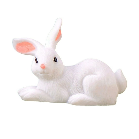 8PCS Mini Rabbit Figures Toy Easter Egg Cake Toppers, Miniature Rabbit ...