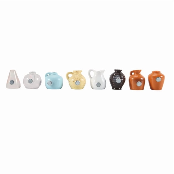 8PCS Mini Vase Magnets for Fridges, Mini Ceramic Vase Refrigerator ...