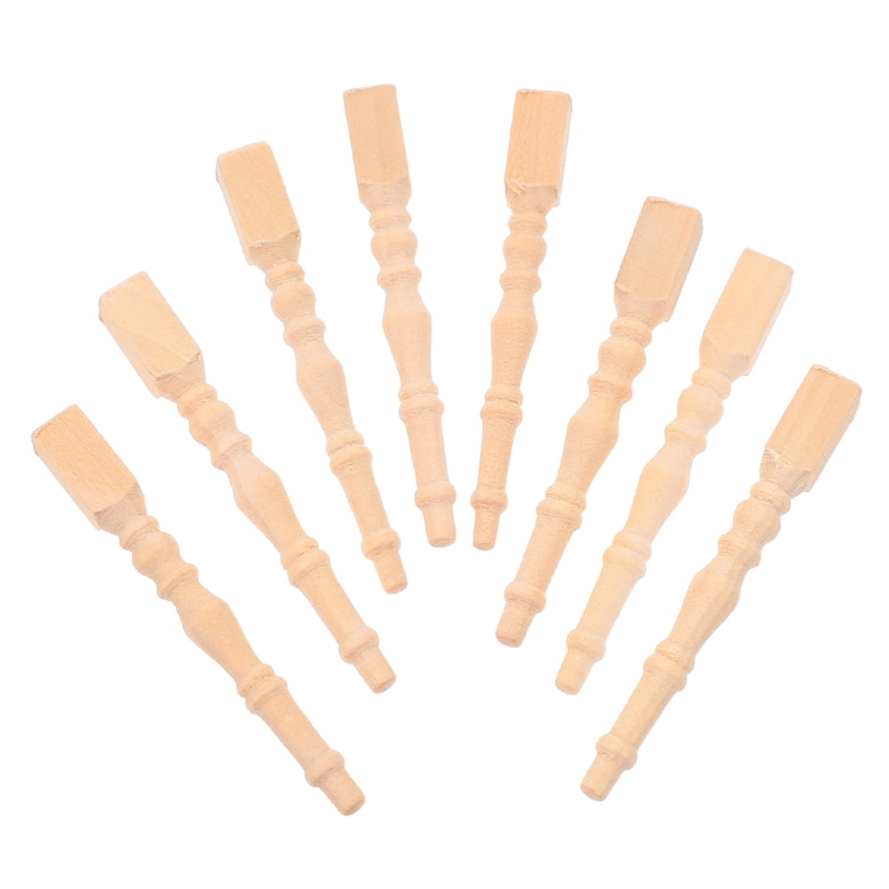 8PCS Miniature Wooden Table Legs Wooden Art Craft Decor Miniature ...