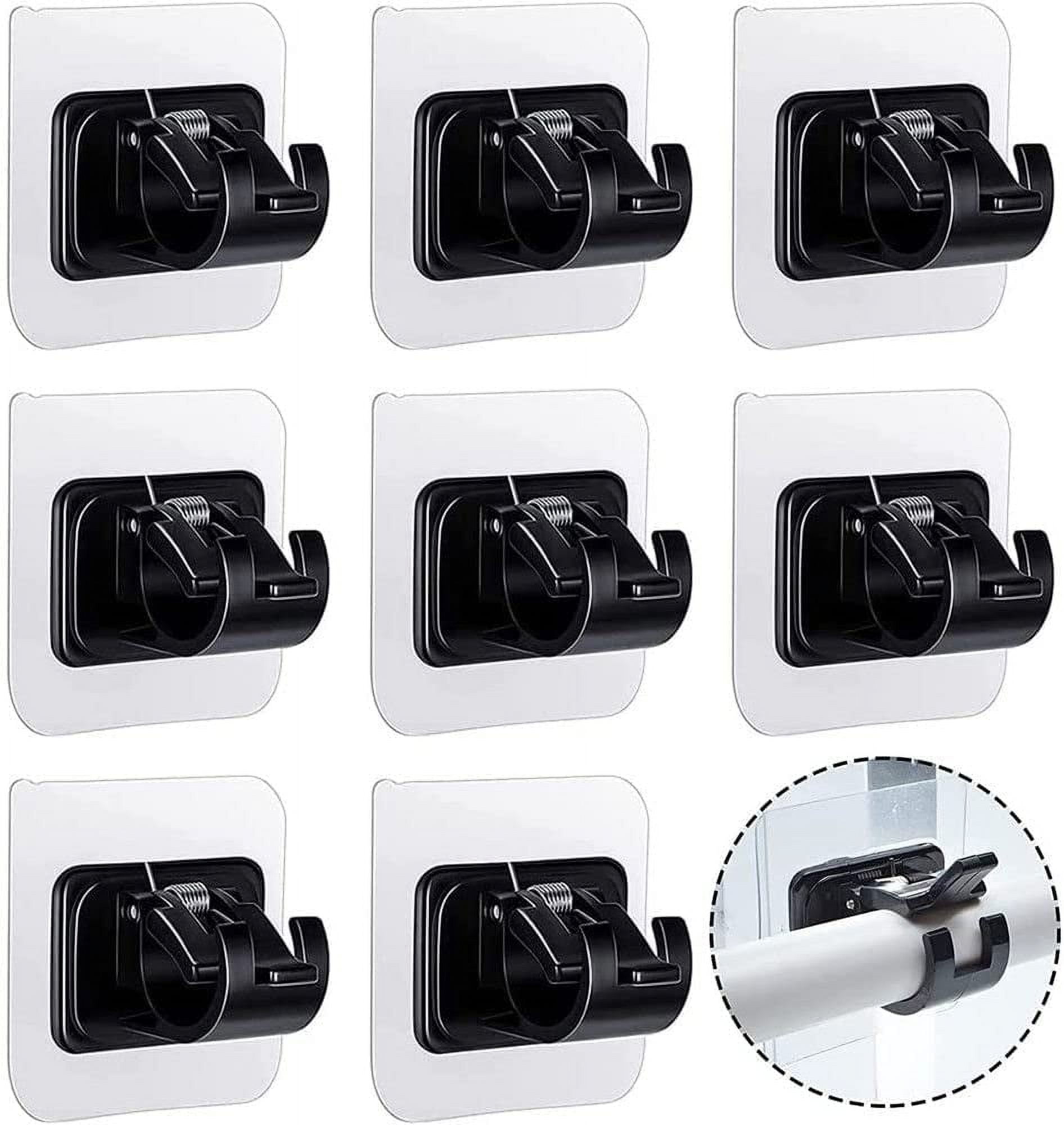 8PCS No Drill Curtain Rod Brackets No Drilling Self Adhesive Curtain ...