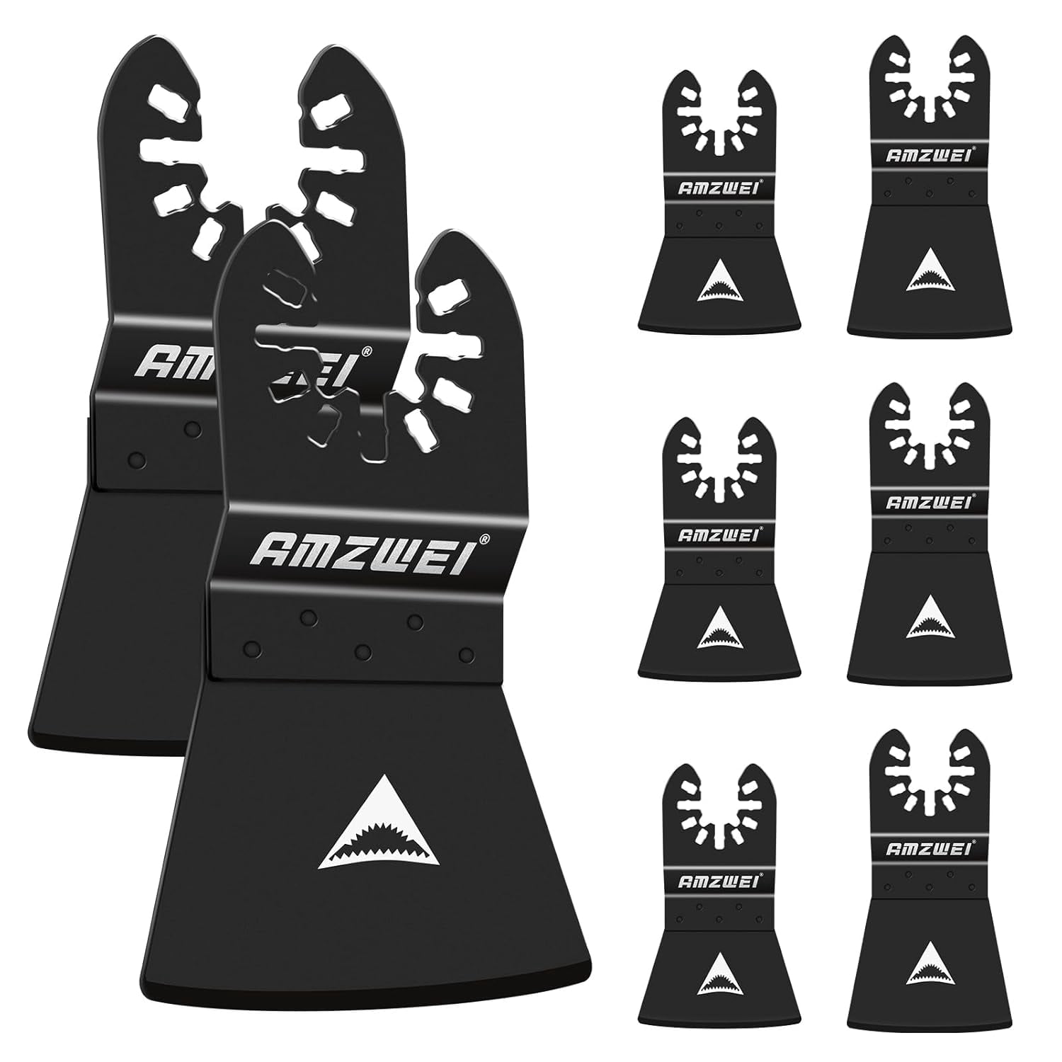 8PCS Oscillating Tool Scraper Blades,HCS Caulk Remover Tool Blades for ...