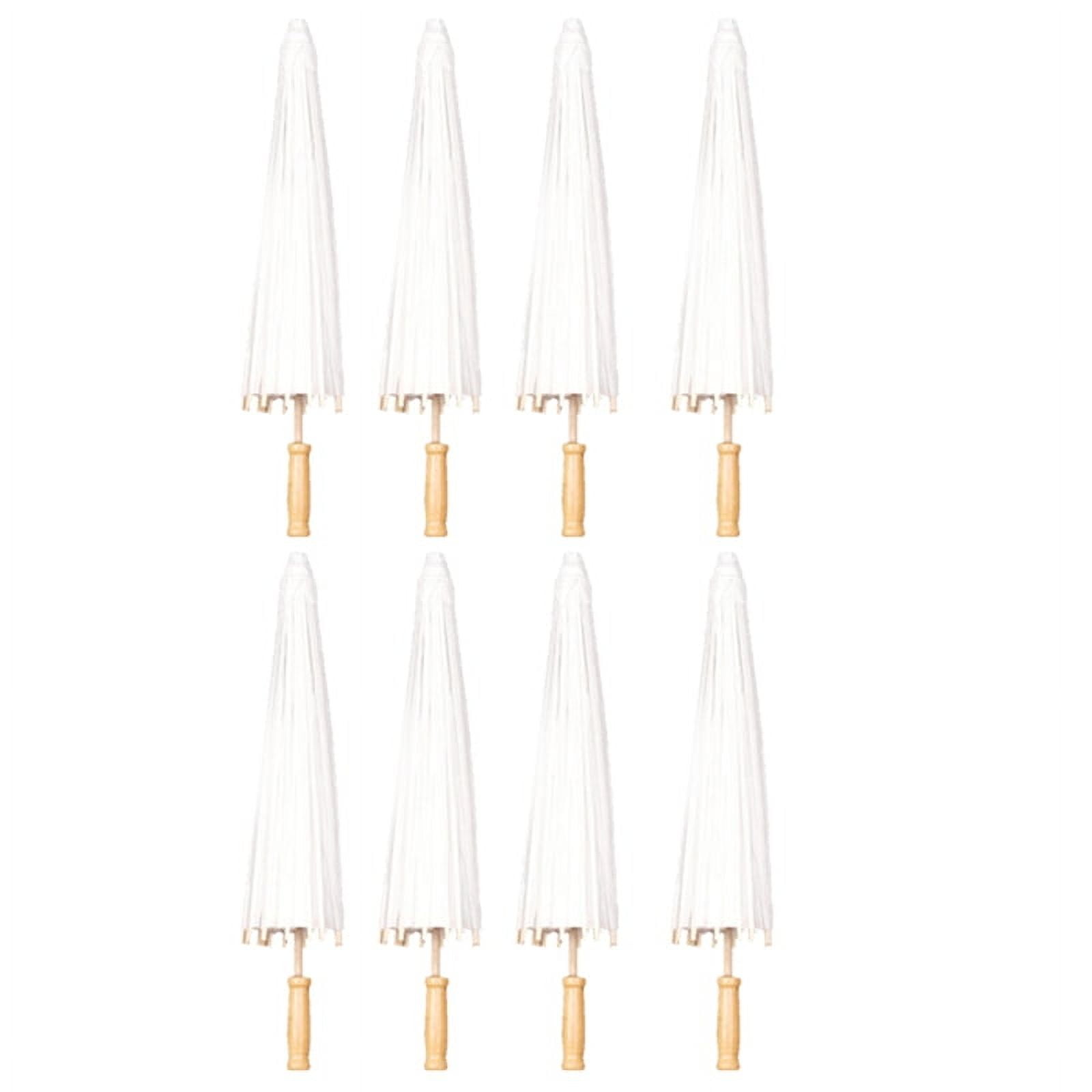 8PCS Paper Parasol Wedding Umbrella Party Favor 60cm Bamboo Umbrellas ...