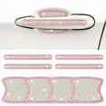 8PCS Pink Rhinestone Bling Car Accessories for Women Car Door Handle ...