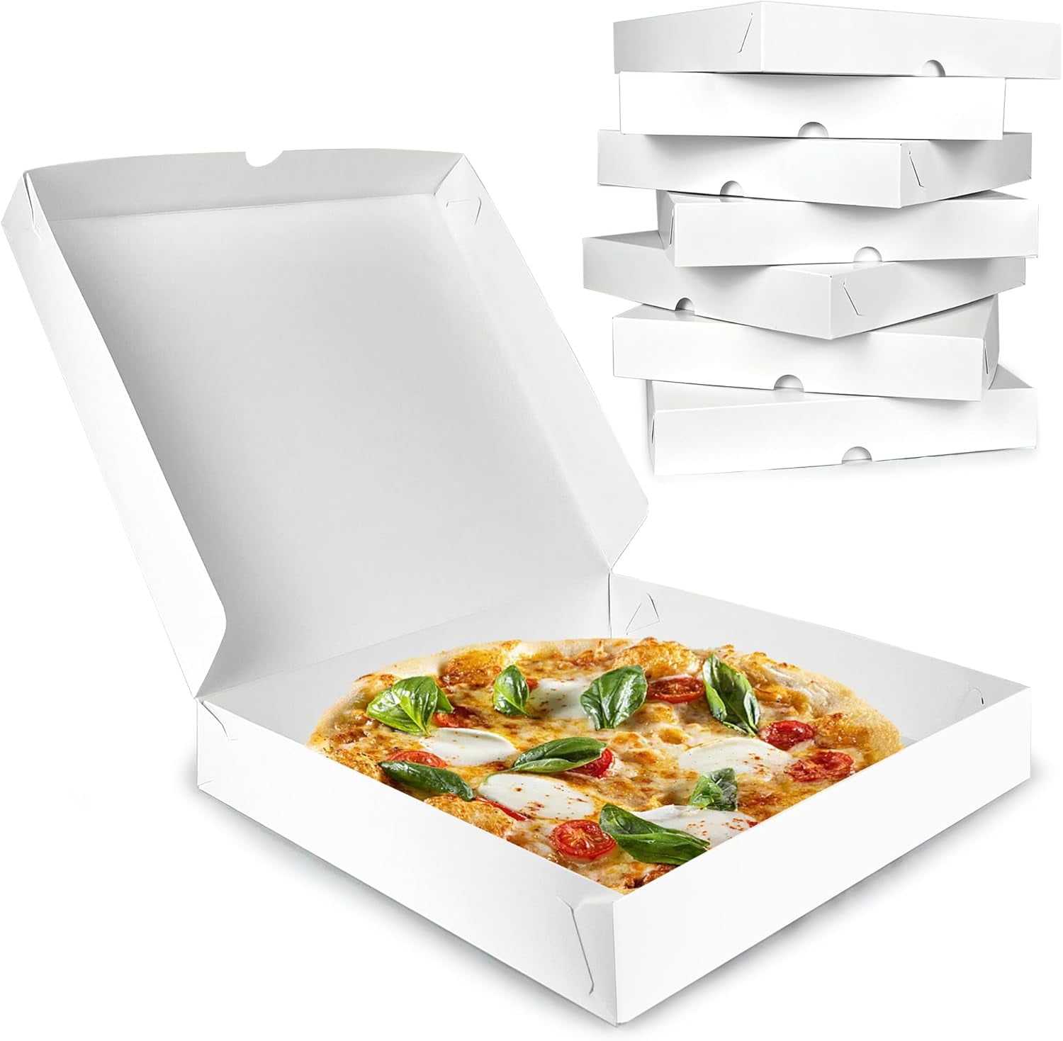 8PCS Pizza Boxes 12x12x1.9 Inch White Pizza Box For Homemade Pizzas and ...