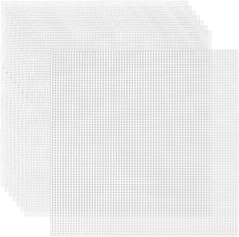 8PCS Plastic Mesh Canvas Sheets 20x20cm Square Plastic Needlepoint ...