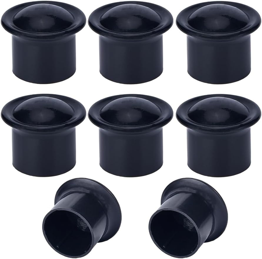 8PCS Platic Window Curtain Rod Covers Black Ends Curtain Caps 28mm ...