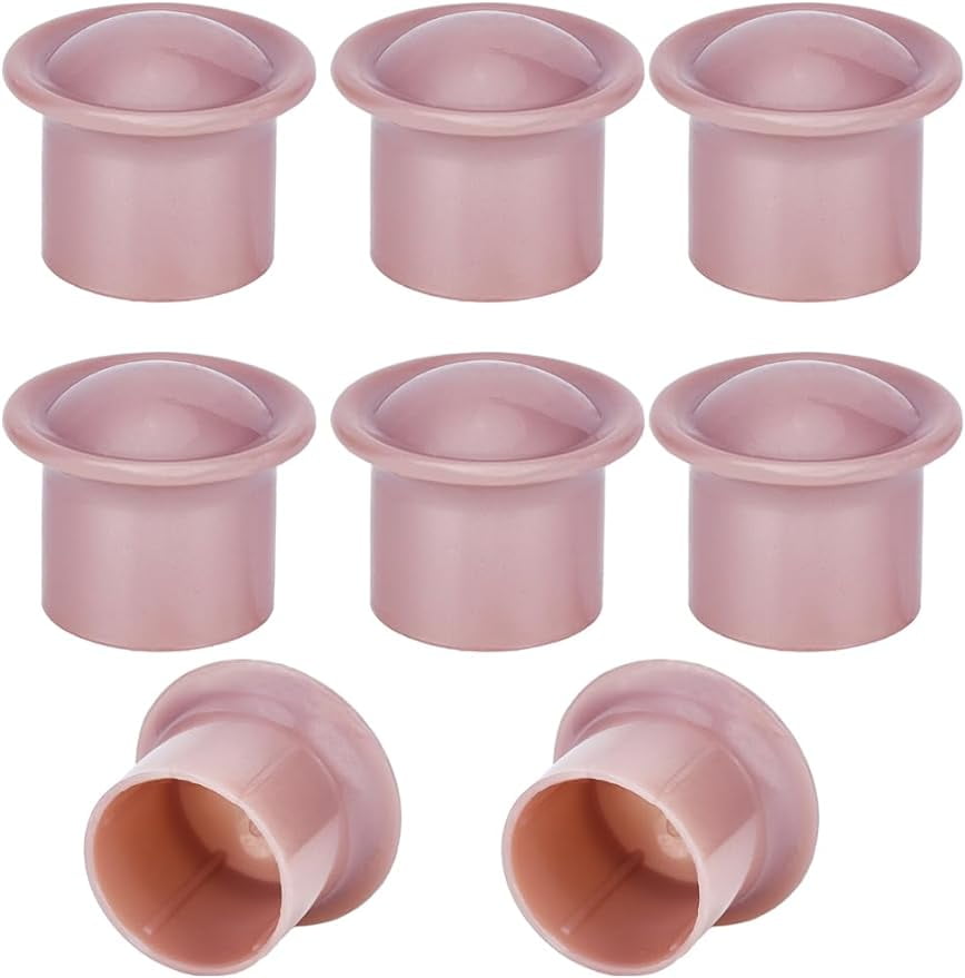 8PCS Platic Window Curtain Rod Covers Rosy Brown Ends Curtain Caps 28mm ...