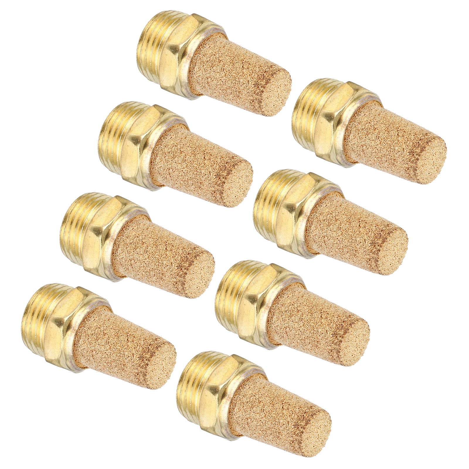 8PCS Pneumatic Exhaust Muffler, 1/2" NPT Male Sintered Bronze Muffler ...
