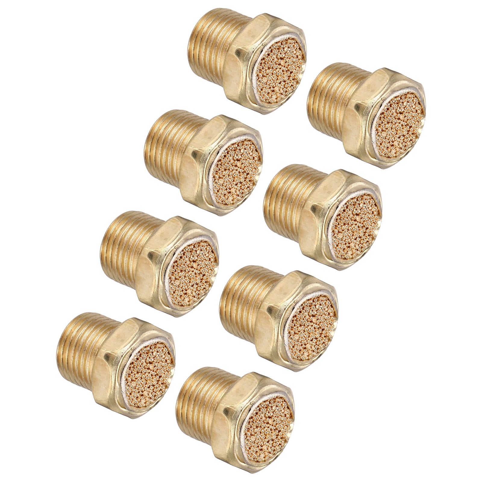 8PCS Pneumatic Exhaust Muffler, 1/8" NPT Male Sintered Bronze Muffler ...