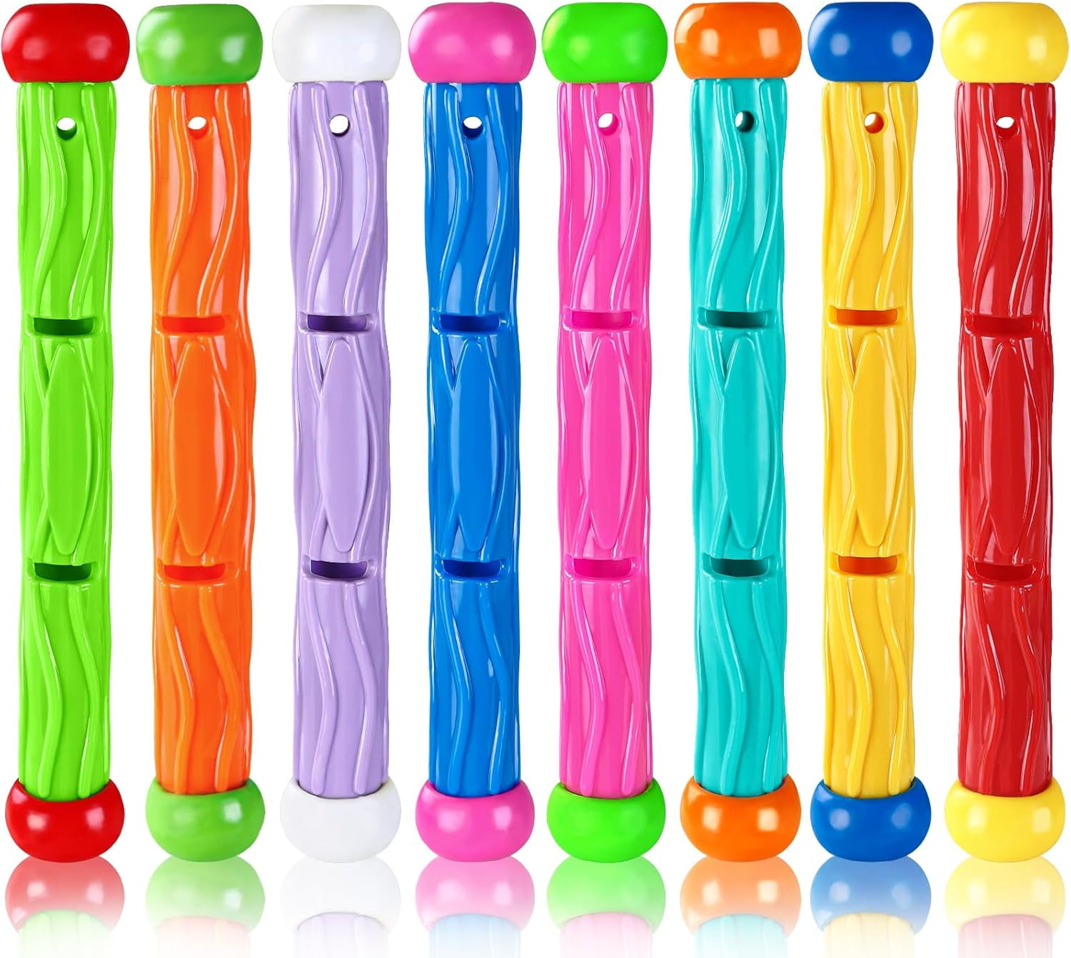 8PCS Pool Diving Swim Toys Colorful Underwater Training Sinking ...