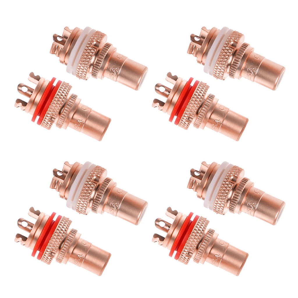8PCS Red+White HIFI RCA Socket Socket Chassis High Quality CMC Female ...