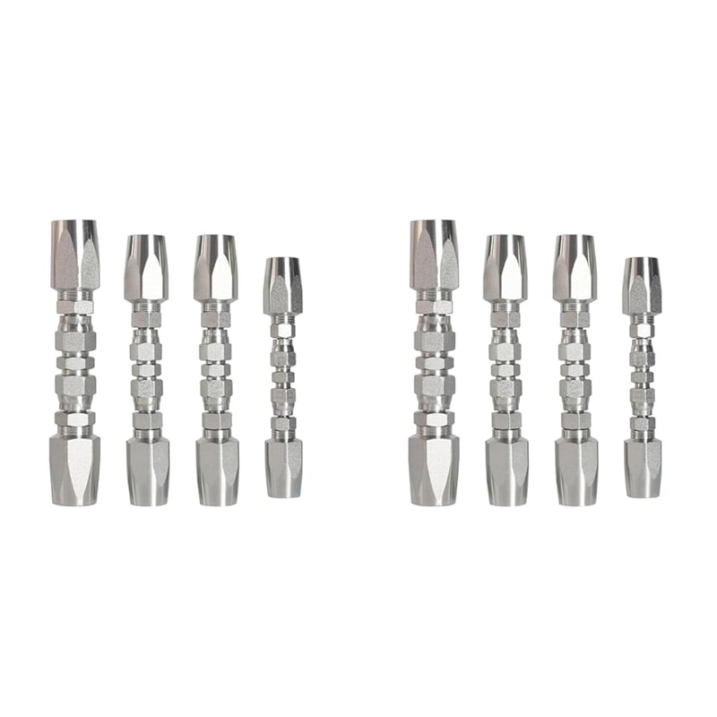 8PCS Reusable Hydraulic Hose Fittings Repair Kit,1/2in3/4in Hydraulic ...
