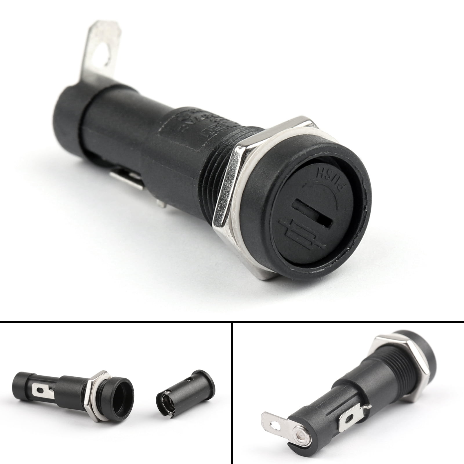 8PCS SCI R3-11 Panel Mount Chassis Fuse Holder For 5x20mm Glass Fuses ...