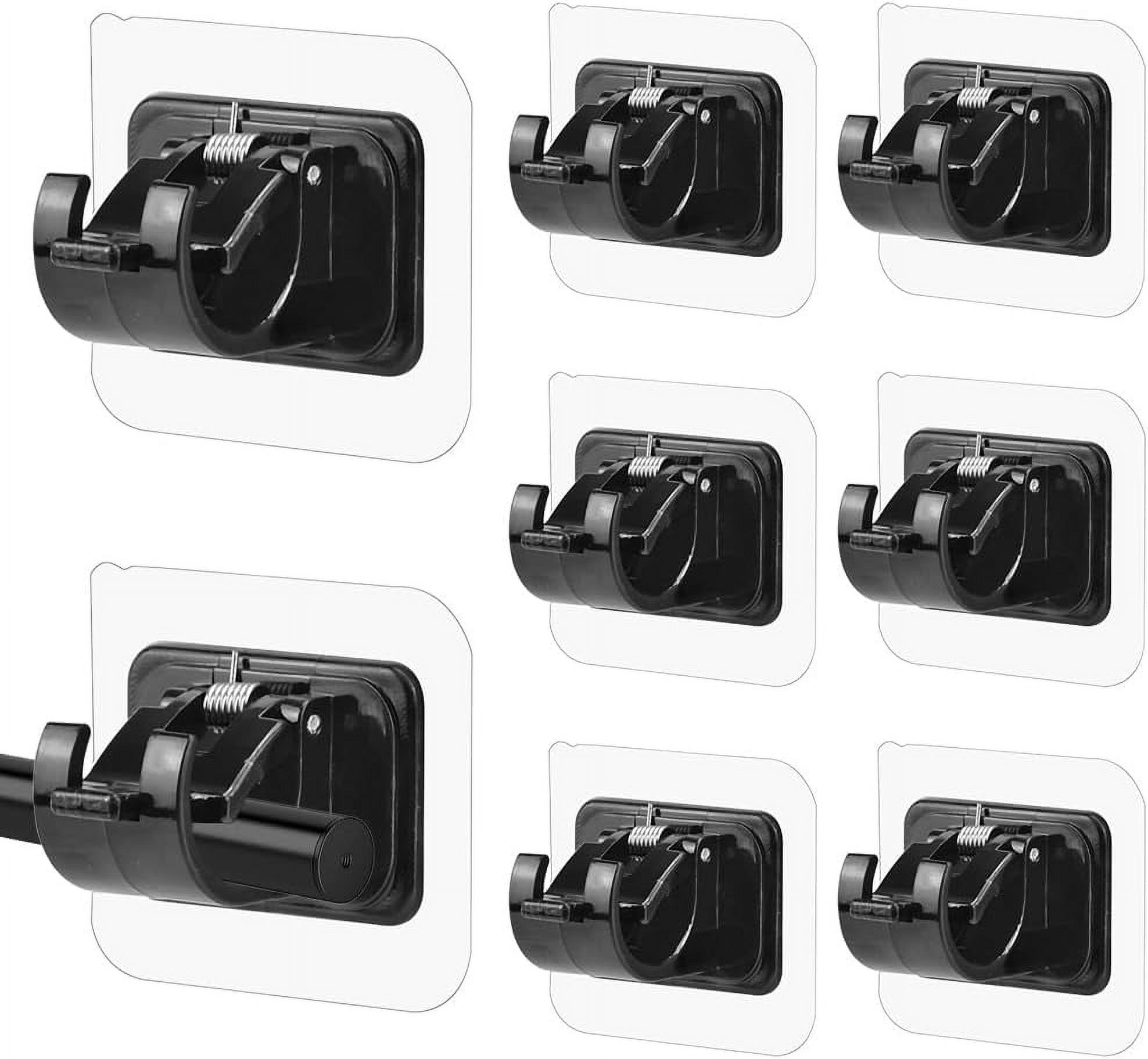 8PCS Self Adhesive Curtain Rod Bracket, No Drill Drapery Hook Holder ...