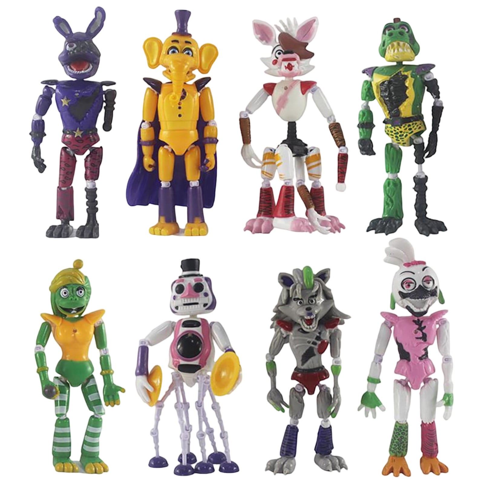 8PCS/Set FNAF Action Figures Christmas Toys, FNAF Figure Funtime Freddy ...