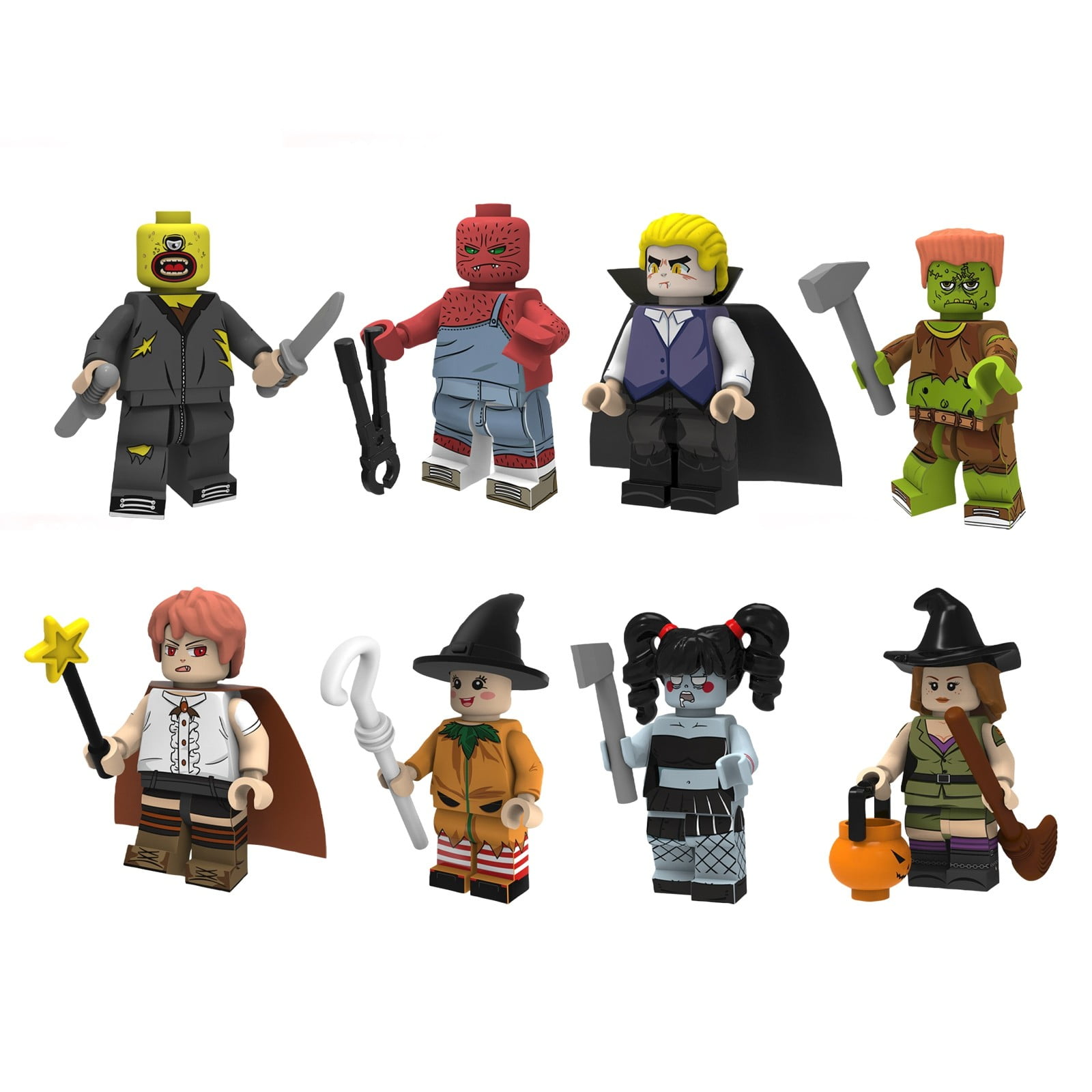 8PCS/Set Little Witch Building Blocks Minifigure Set 1.77Inch Little ...