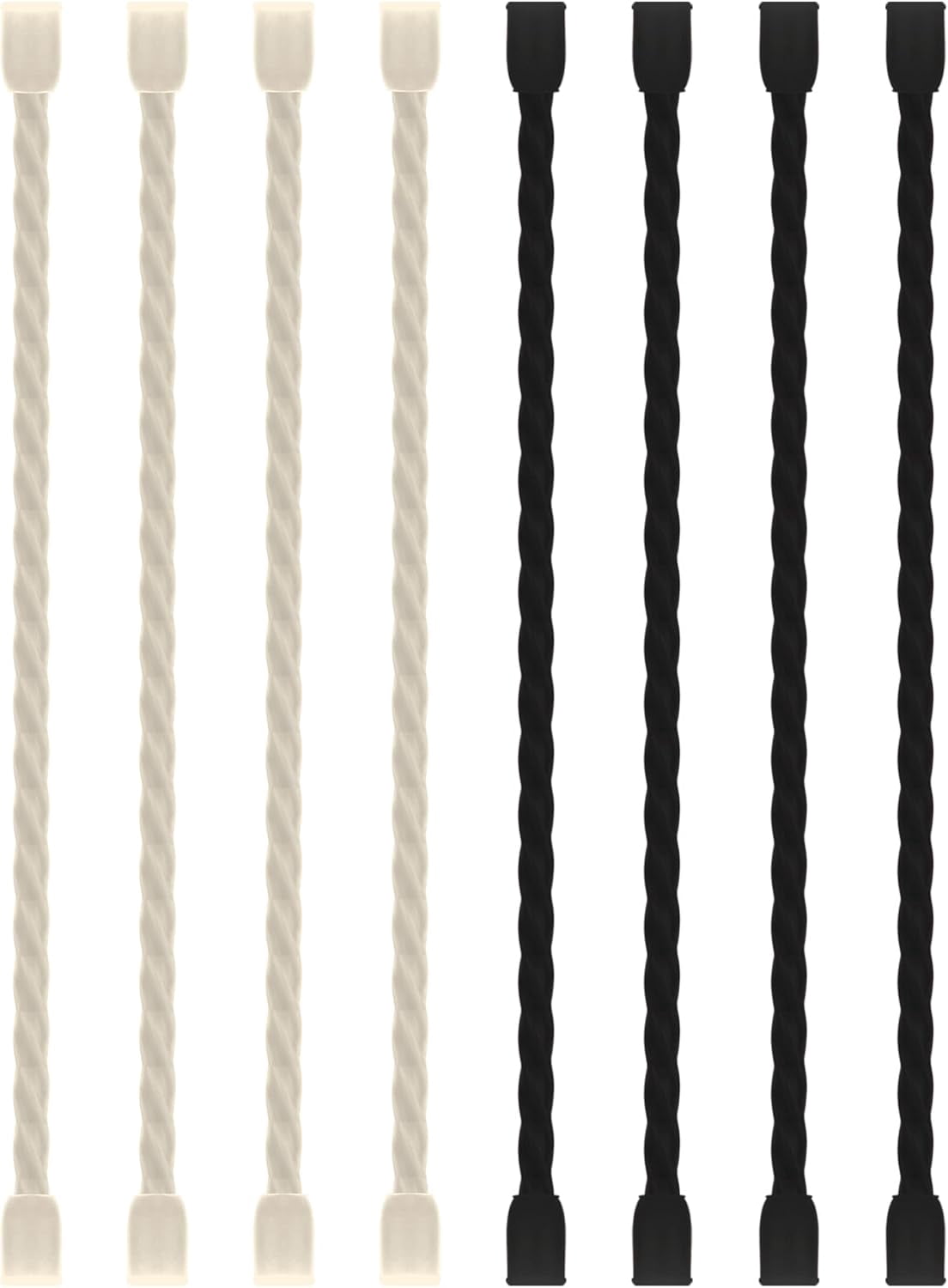 8PCS Silicone Cable Ties 6 Inch Reusable Twist Ties Steel-Core Cable ...