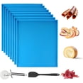 8PCS Silicone Dehydrator Trays with Edge Fruit Leather Trays 12 x 10 ...