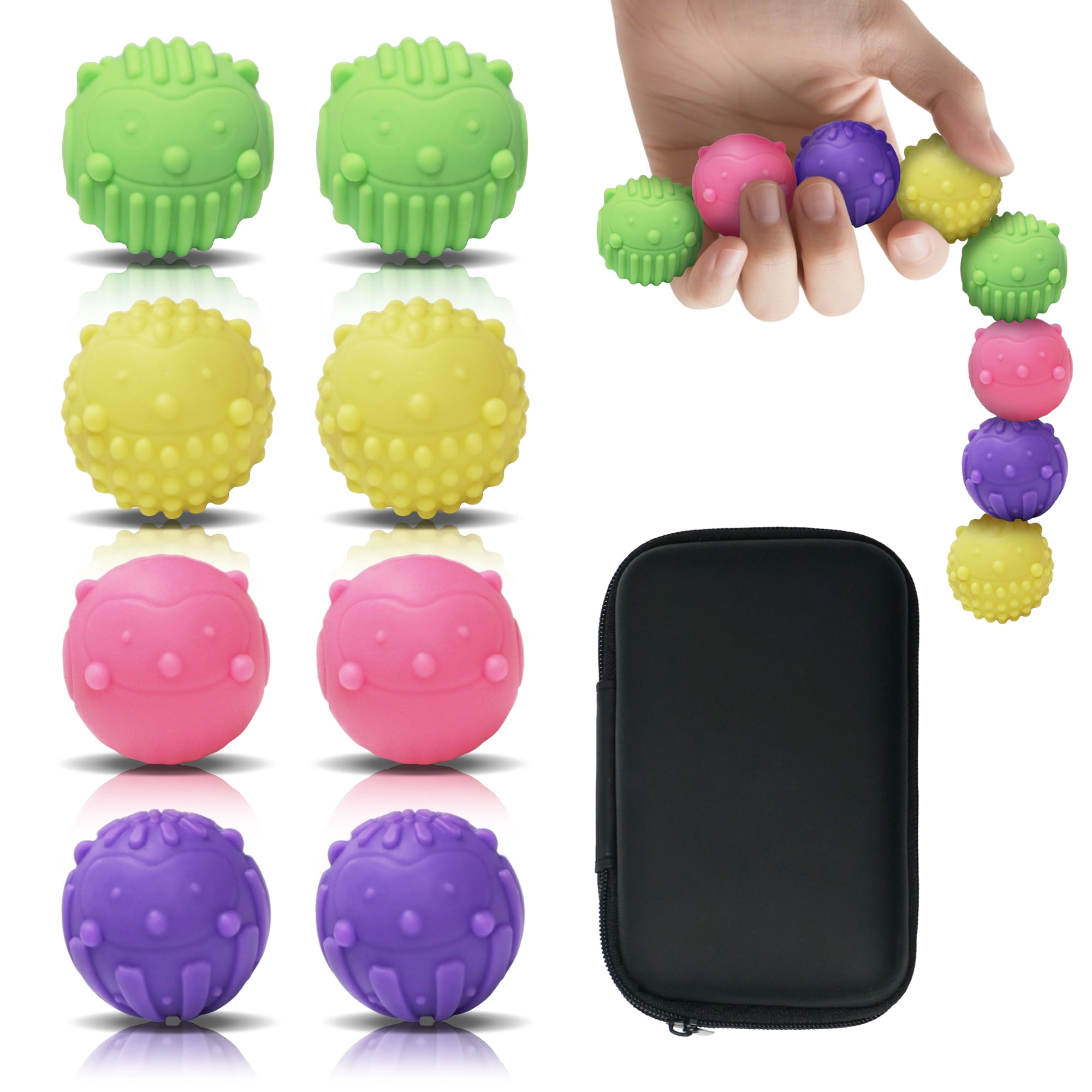 8PCS Silicone Magnetic Balls Fidget Toys for Adults Teens, Stress ...