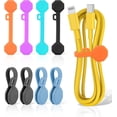 8PCS Silicone Magnetic Cable Ties & Clips, Cord Organizer [1S ...