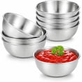 8PCS Small Dipping Bowls - Stainless Steel Sauce Condiment Cups, Mini ...