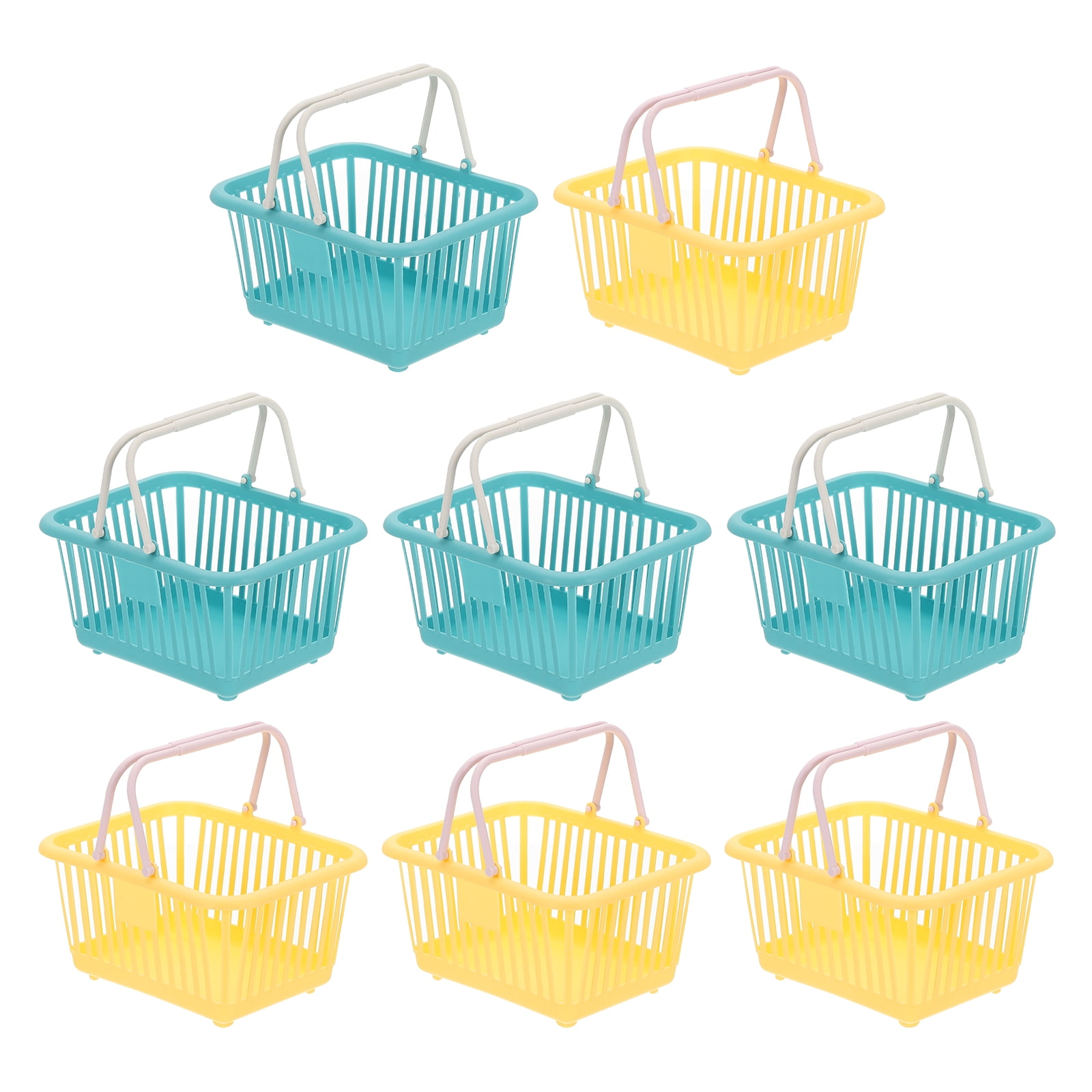 8PCS Small Plastic Basket,Mini Storage Basket Grocery Tiny Shopping ...