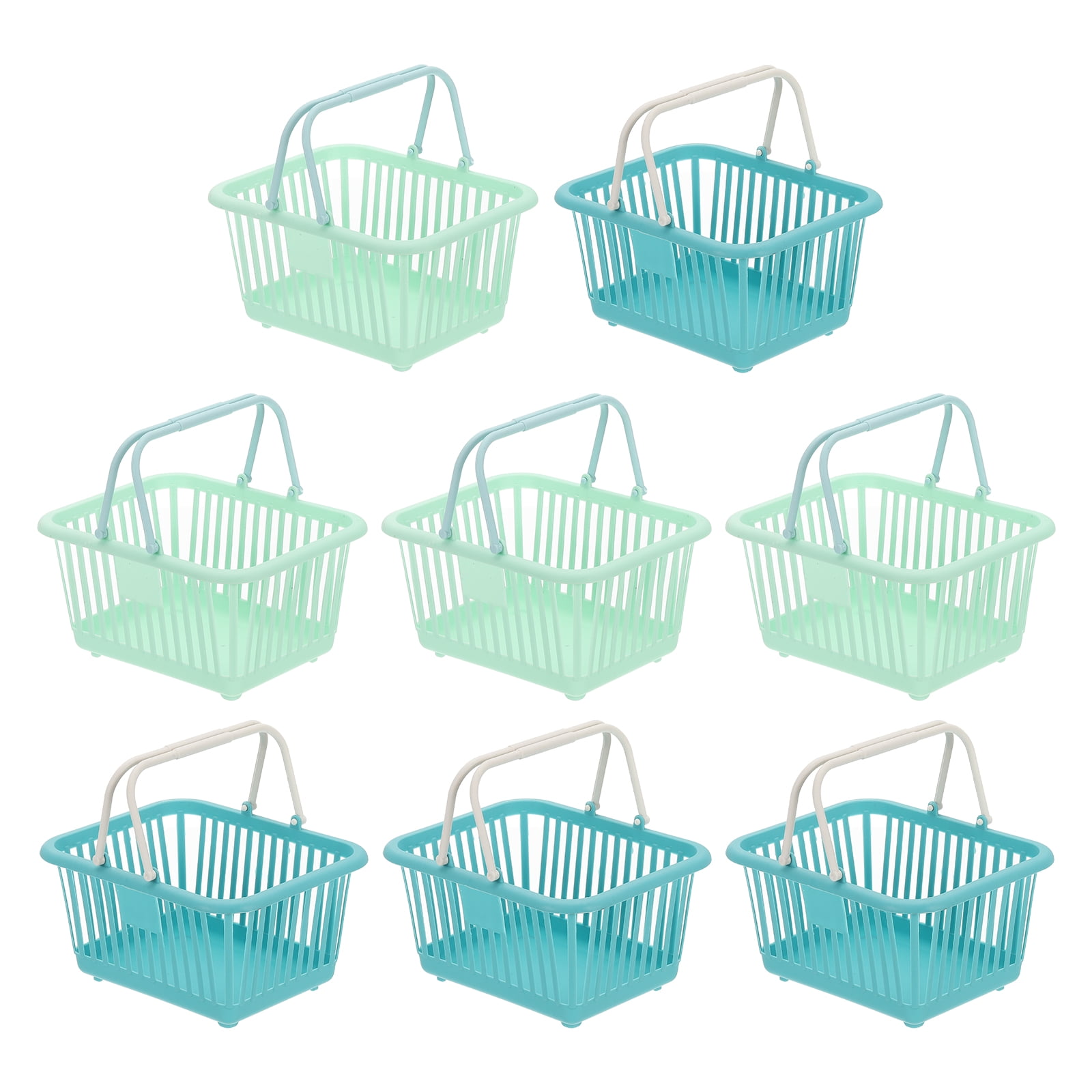 8PCS Small Plastic Basket,Mini Storage Basket Grocery Tiny Shopping ...